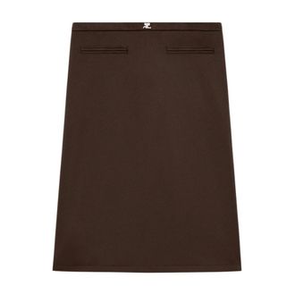 Courr&egrave;ges Femme, Jupes, Brun, Taille: 40 FR Interlock Tracksuit Skirt