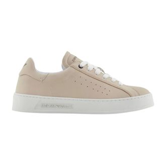 Emporio Armani Homme, Chaussures, Beige, Taille: 38 EU Chaussures Casual Femme en Cuir Beige