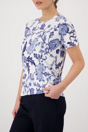 Monari T-Shirt Shirt Blumendruck allover Regular fit mit Blumenmuster