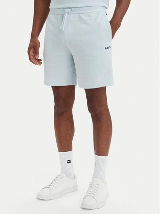 HUGO BOSS Sportshorts Waffle 50535884 Hellblau Regular Fit