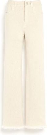 Barrie Denim Fringed Cashmere and Cotton Trousers Size M