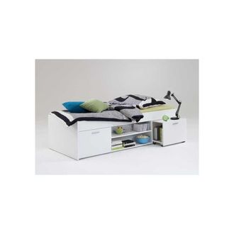 FMD M&ouml;bel 810-001 Bett Carlo, 203,5 x 58,5 x 95,5 cm, wei&szlig;