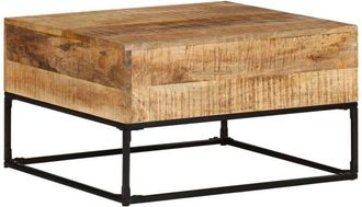 vidaXL Table basse 68x68x41 cm Bois de manguier brut Vidaxl