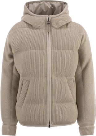 Brunello Cucinelli Femme, Vestes, Beige, Taille: 38 FR Winter Vestes