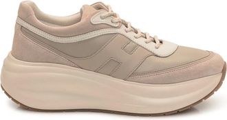 Hogan Femme, Chaussures, Beige, Taille: 39 EU H696 Leather Platform Baskets