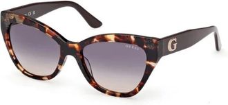 Guess Femme, Accessoires, Brun, Taille: 55 MM Lunettes de soleil oeil-de-chat