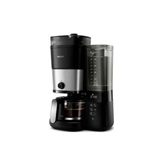 Philips Home HD7900/01 Cafeti&egrave;re noir, argent Nombre de tasse=10 avec broyeur, minuteur, fonction de conservation de la chaleur R056112
