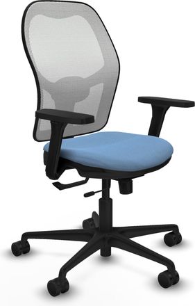Piqueras y Crespo Schreibtischstuhl aus Stoff mit 3D-Armen, h&ouml;henverstellbare Lendenwirbelst&uuml;tze, ausgestattet mit Syncro/Traslack und injiziertem Schaum. Mit Rollen vo