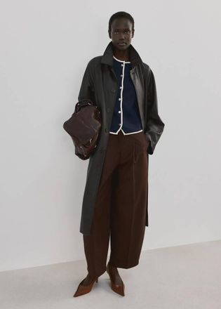 Mango T-shirt coton boutons bleu marine fonc&eacute; - Femme - XS - MANGO