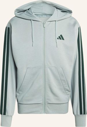 adidas Essentials 3-Streifen French Terry Kapuzenjacke gruen
