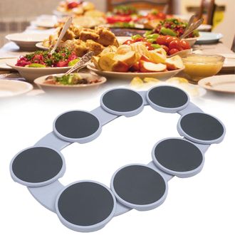 Generic Lazy Susan Drehteller Erweiterbar for Rechteckige, L&auml;ngliche Tische, 360&deg; Drehbarer Tisch for Servieren Von Speisen Mit 8 Hitzebest&auml;ndigen Tabletts fo