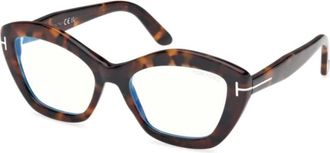 Tom Ford Geometrisches Brillengestell - - Accessories - unisex - Braun - 54 MM