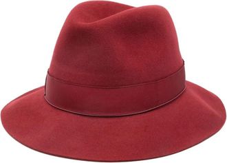Borsalino Caps & M&uuml;tzen - Hats Bordeaux - Gr. 55 - in Rot - f&uuml;r Damen