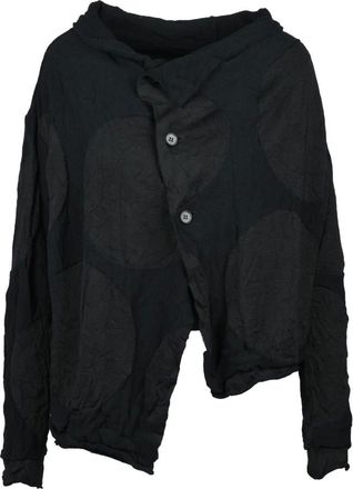 Yohji Yamamoto Femme, Pulls, Noir, Taille: 40 FR Cardigan Asimmetrico