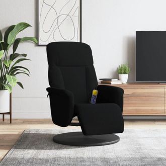 vidaXL Massagesessel mit Fu&szlig;teil Schwarz Samt - Vidaxl