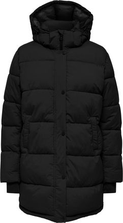 Only Damen ONLANN Premium Puffer Coat MID-Long OTW Mantel, Schwarz, S
