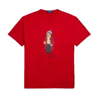 Polo Ralph Lauren Classic Fit Polo Bear Jersey T-Shirt - - Tops - Herren - Rot - M