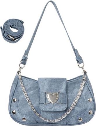 Generico Sac Femme Sac à Bandoulière en Forme De Coeur Élégant Sac Léger Réglable Décontracté