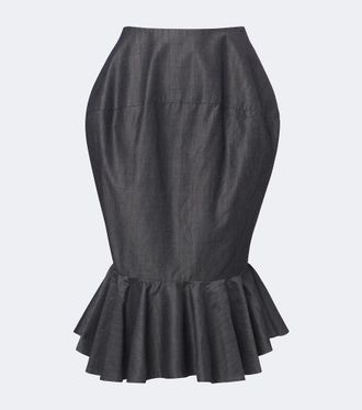 Jacquemus Jupe midi Palmier en coton et mohair