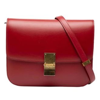 Celine Sac bandouli&egrave;re en cuir Pre-owned - Femme - Pre-owned - Rouge - Taille: ONE Size