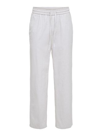 Only & Sons Herren Onssinus Loose 0007 Cot Lin Pant Noos, Bright White, M