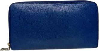 Celine Portefeuille Vintage Pre-owned - Femme - Pre-owned - Bleu - Taille: ONE Size
