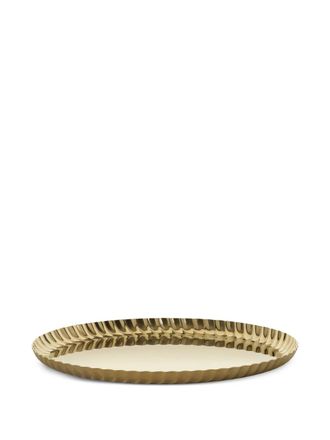 Alessi plateau &agrave; d&eacute;tails nervur&eacute;s (23 cm) - Or