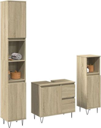 vidaXL Vidaxl - Ensemble de meubles de salle de bain 3 pcs chêne sonoma
