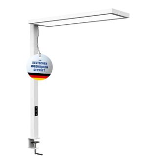 Maul Klemmlampe MAULsenja | Tischlampe dimmbar (2700-5700 K) | Energieeffizente LED-Technik | Lampe mit direkter & indirekte Beleuchtung | Tischlampe mit B