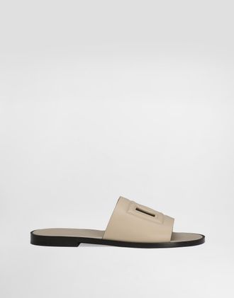 Dolce & Gabbana A80397ar6178h005 - Mann Sandalen Und Slides Beige Leder 40.5