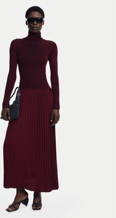 Desigual Strickkleid Sigritt 25WWVF09 Dunkelrot Slim Fit