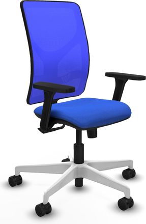 Piqueras y Crespo Computerstuhl, blau, mit 3D-Armlehnen, h&ouml;henverstellbare Lendenwirbelst&uuml;tze, ausgestattet mit 3 Positionen und Schneideschaum, mit Rollen von 65 mm, N