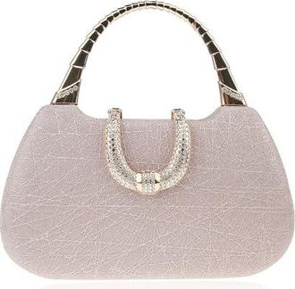 Generic Sac &agrave; main chic en diamant pour femme, sac &agrave; main &eacute;l&eacute;gant pour mariage, soir&eacute;e, cocktail, banquet, sac &agrave; main avec poign&eacute;e sup&eacute;rieure, rose gold, 8.66