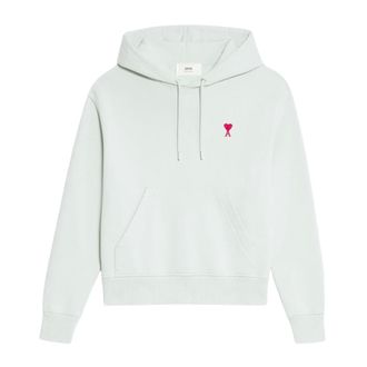 Ami unisex, Sweatshirts et sweats &agrave; capuche, Vert, Taille: L De Coeur Embroidered Sweat &agrave; capuche