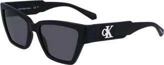 Calvin Klein Jeans Femme, Accessoires, Noir, Taille: 54 MM Cat Eye Lunettes de soleil