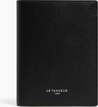 Le Tanneur Portefeuille vertical zipp&eacute; moyen mod&egrave;le Lucien en cuir grain&eacute;