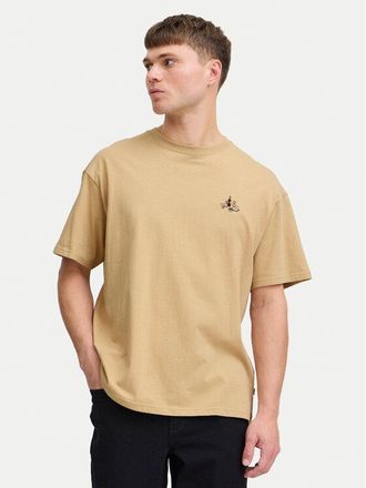 Solid T-Shirt Manes 21108333 Braun Regular Fit