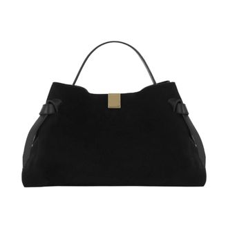 Yuzefi Femme, Sacs, Noir, Taille: ONE Size Sac Gyoza en Daim Noir