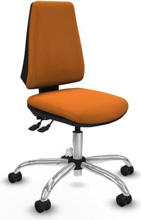 Piqueras y Crespo Piqueras Y Crespo - Elche as similpiel naranja base cromada ruedas nailon 65mm