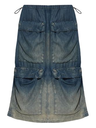 Diesel Midirock mit Taschen - Blau