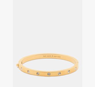 Kate Spade New York Kate Spade Set In Stone Gold-Armreif Mit Scharnierverschluss f&uuml;r Frauen in Klar/Gold | Metall