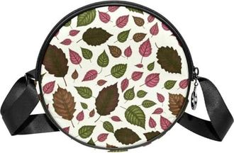 Generic Petit sac &agrave; bandouli&egrave;re circulaire pour femme, petit sac &agrave; bandouli&egrave;re avec fermeture &eacute;clair, bretelles r&eacute;glables, sac &agrave; main rond d&eacute;contract&eacute; pour fe
