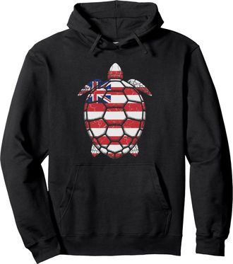 Hawaiian Dreams Hawaii-Flagge Meeresschildkr&ouml;te Pidgin Hawaii Pullover Hoodie
