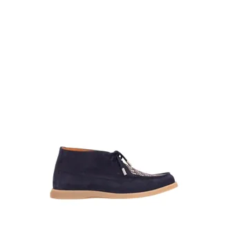 Dior Homme, Chaussures, Bleu, Taille: 43 EU Suede Jacquard Chukka Boot