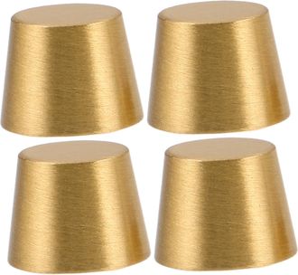 Hemobllo 4 St&uuml;ck Messing M&ouml;belf&uuml;&szlig;e Vintage M&ouml;belbein erh&ouml;hung f&uuml;r Tische Schr&auml;nke Schneidebretter und Servierplatten Stabile Dekorative Fu&szlig;st&uuml;tzen aus Massivem