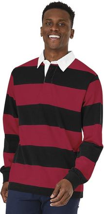 Charles River Apparel Herren Klassisches Rugby-Shirt Hemd, schwarz/red, M
