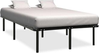 vidaXL Base de base en m&eacute;tal noir lit classique lit diverses dimensions Taille : 140x200 cm