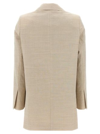 Max Mara Womens Beige Virgin Wool Blazer Clothing