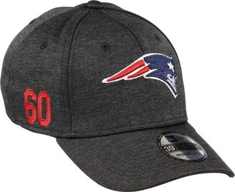 New Era New England Patriots 39thirty Stretch Cap NFL Established Number Black - S-M