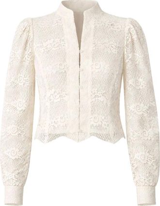 Twinset Femme, Blouses et Chemises, Blanc, Taille: 38 FR Veste en dentelle macram&eacute;